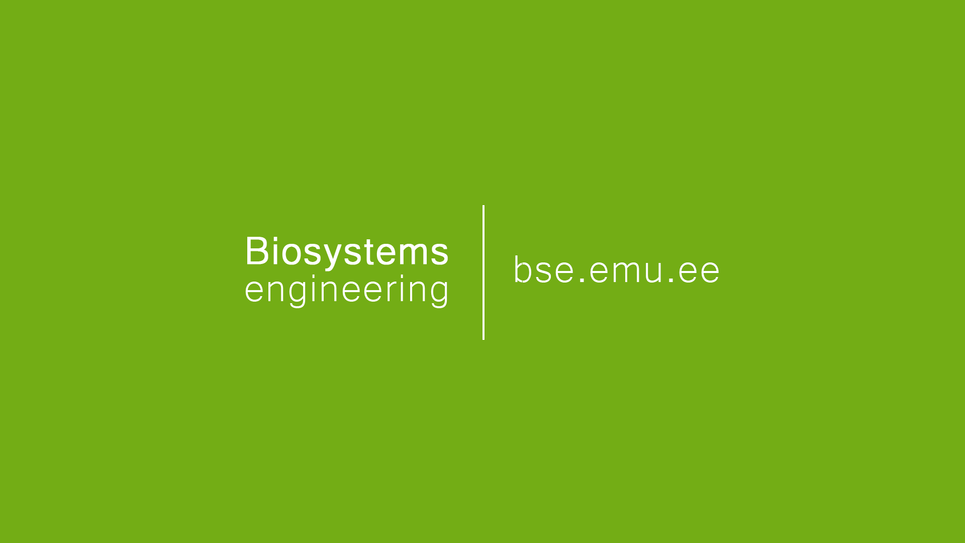 Biosystems Engineering